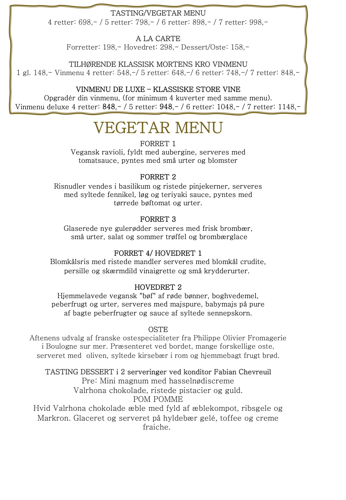 MENUKORT - mortenskro.dk